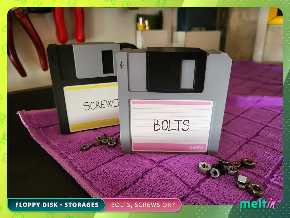 Floppy Disk - Small Parts Storage by MeltIn - MakerWorld