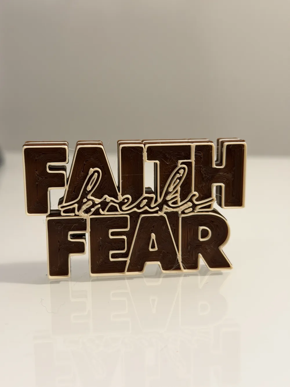 Faith breaks Fear - Free 3D Print Model - MakerWorld