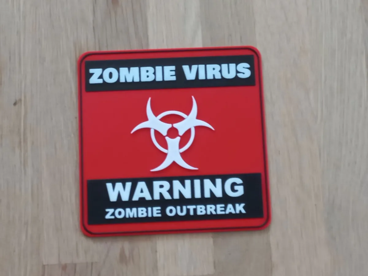 Zombie Virus Sign Version 1 - Free 3D Print Model - MakerWorld