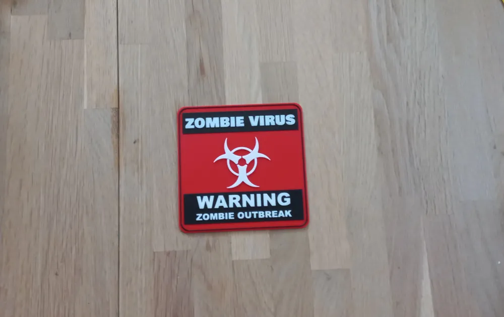 Zombie Virus Sign Version 1 - Free 3D Print Model - MakerWorld