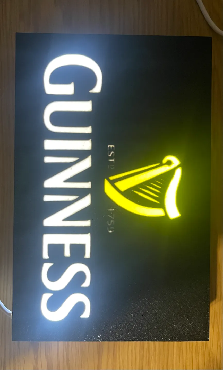 Guinness LED Lightbox by Gazwald - MakerWorld