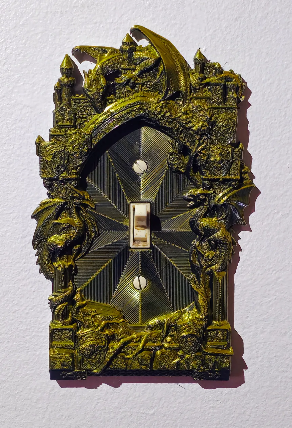 Dragon and Forest Castle Switch Plate Remixed by Eric - MakerWorld