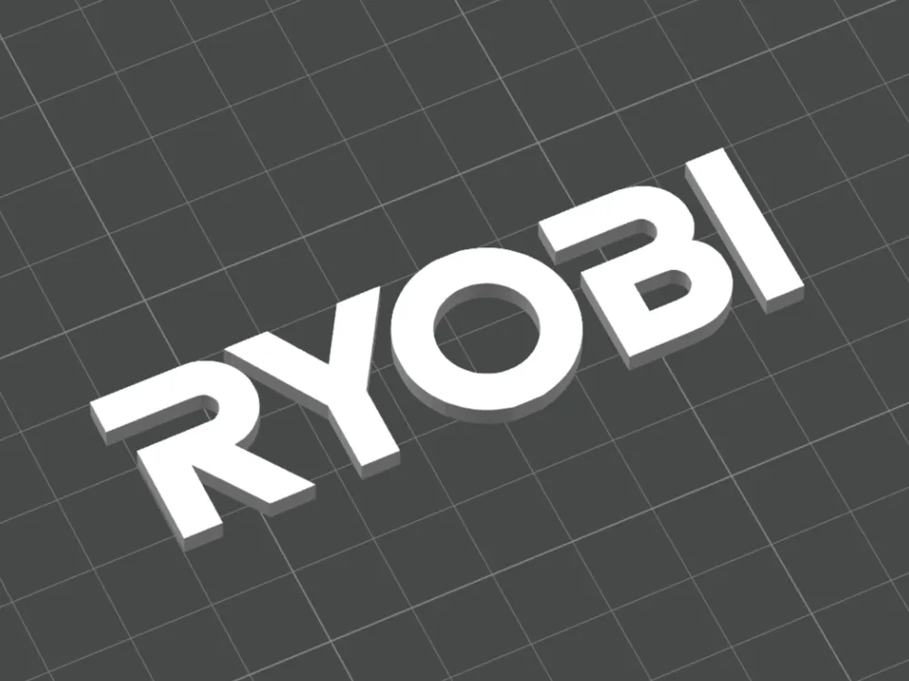 Ryobi Text Logo - Custom 3D Printed Decoration by Solewave - MakerWorld