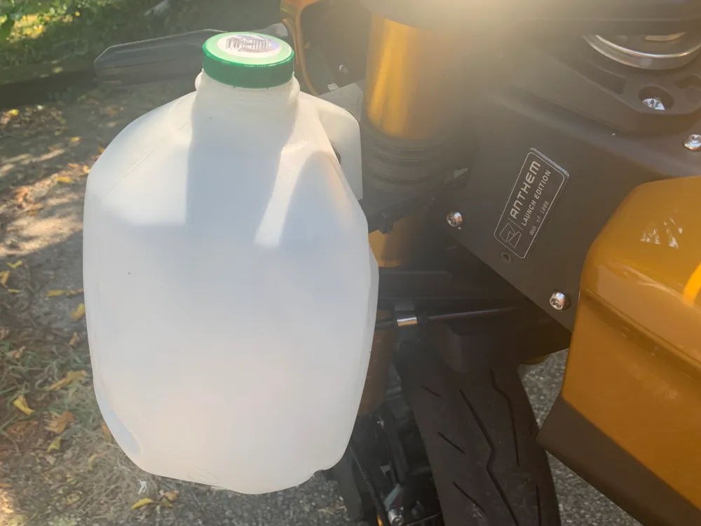 Milk Jug Motorcycle Mount by parksddd - MakerWorld