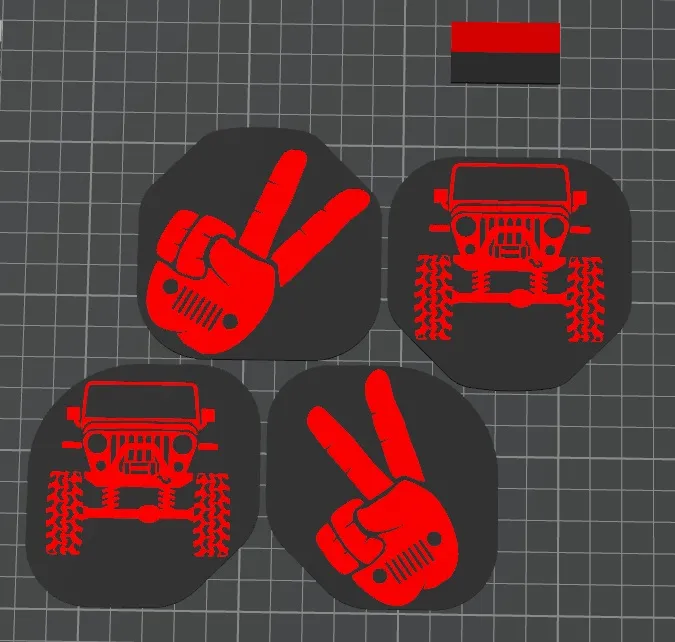 Jeep Cup Holder Decals by N3D - MakerWorld