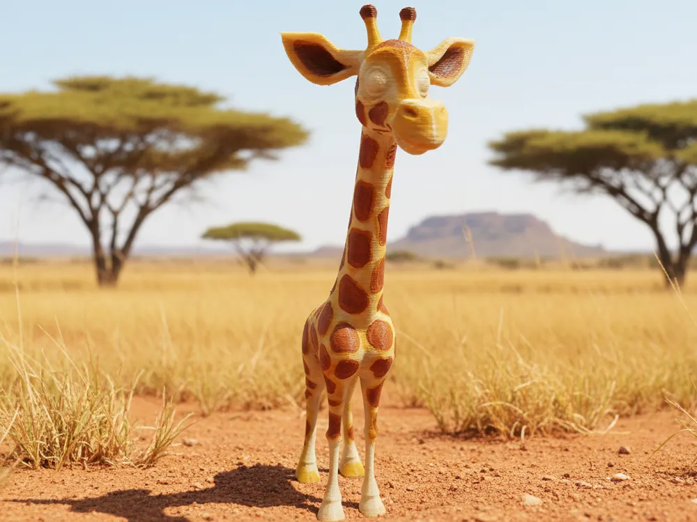 Funny Cartoon Giraffe - Free 3D Print Model - MakerWorld