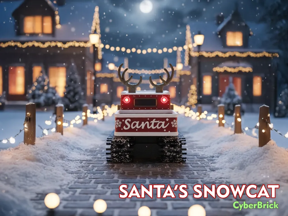 Santa's Christmas Snowcat | CyberBrick - Free 3D Print Model - MakerWorld