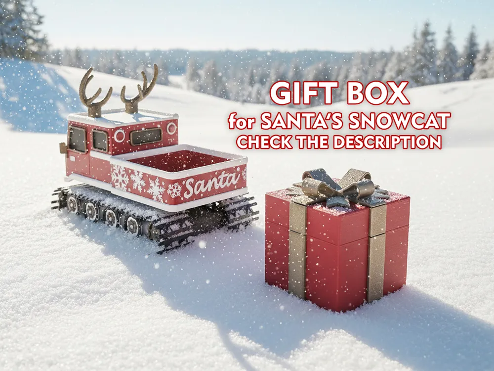 Santa's Christmas Snowcat | CyberBrick - Free 3D Print Model - MakerWorld