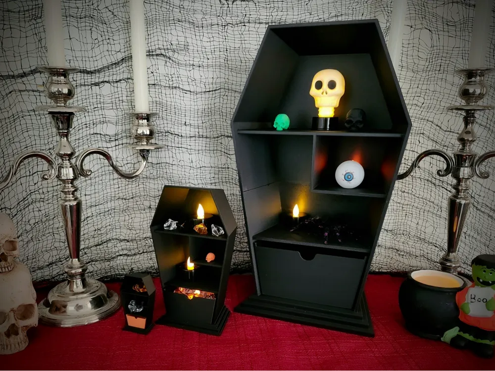 The Coffin Shelf with Drawer! (casket) by K VAN MakerWorld: Download ...