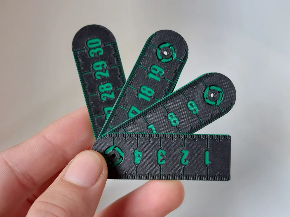 Mini Folding Ruler 30 cm - Metric by Recko MakerWorld: Download Free 3D ...