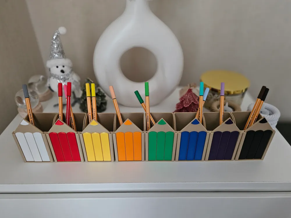 Colored Pencils Boxes - Free 3D Print Model - MakerWorld