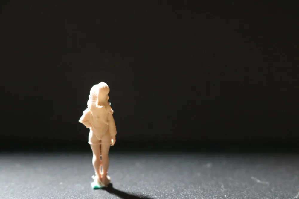 1/64 scale girl figurine with one hand on her hip - Free 3D Print Model ...