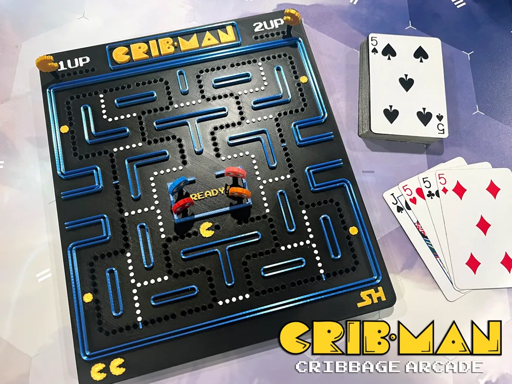 Crib-Man Cribbage Board - Free 3D Print Model - MakerWorld
