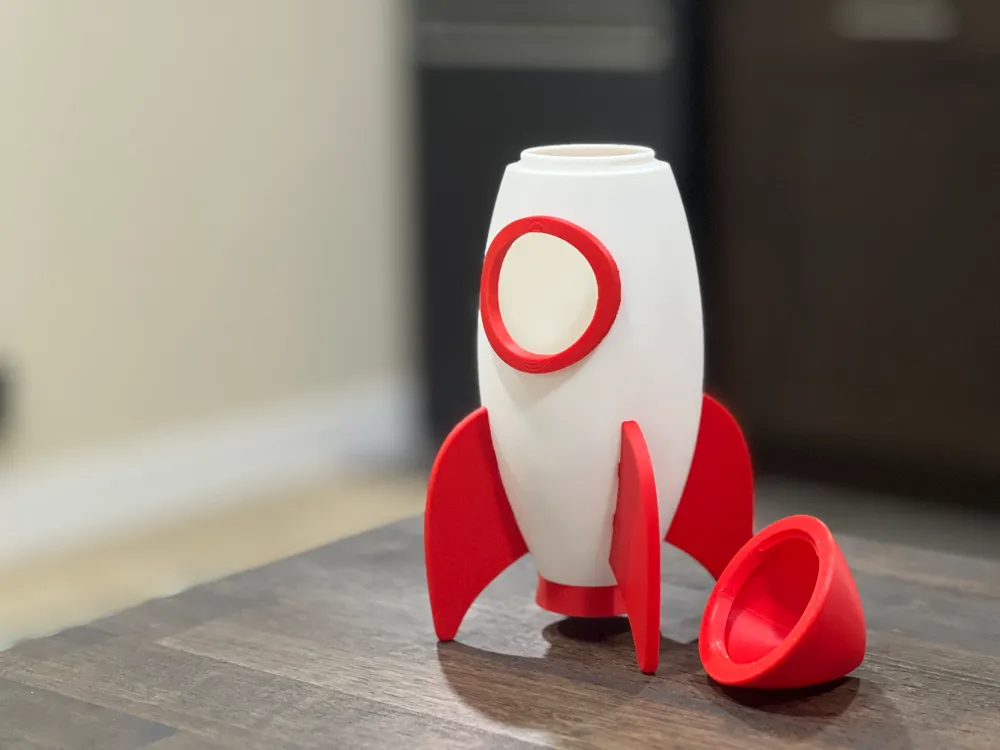 Cute rocket with Removable Cap by AI2WA - MakerWorld
