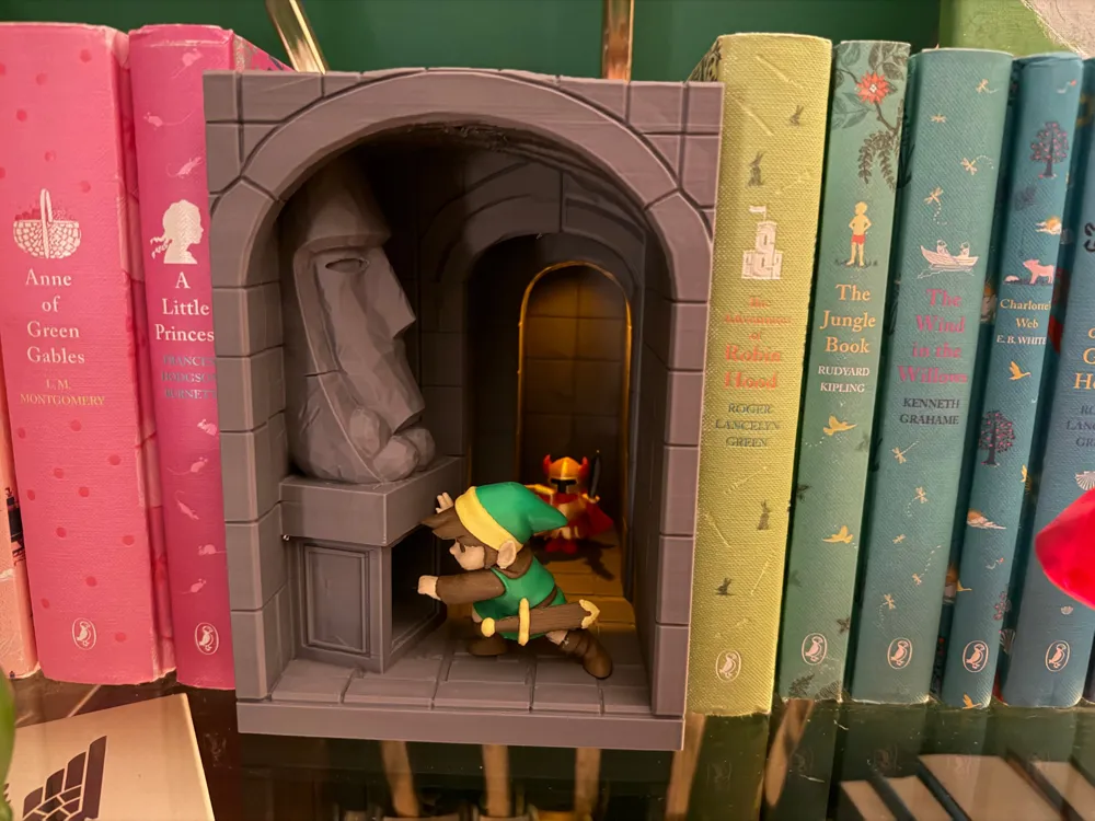 3Dプリント クラシックゼルダダンジョンブックヌック - 無料3Dモデル -MakerWorld