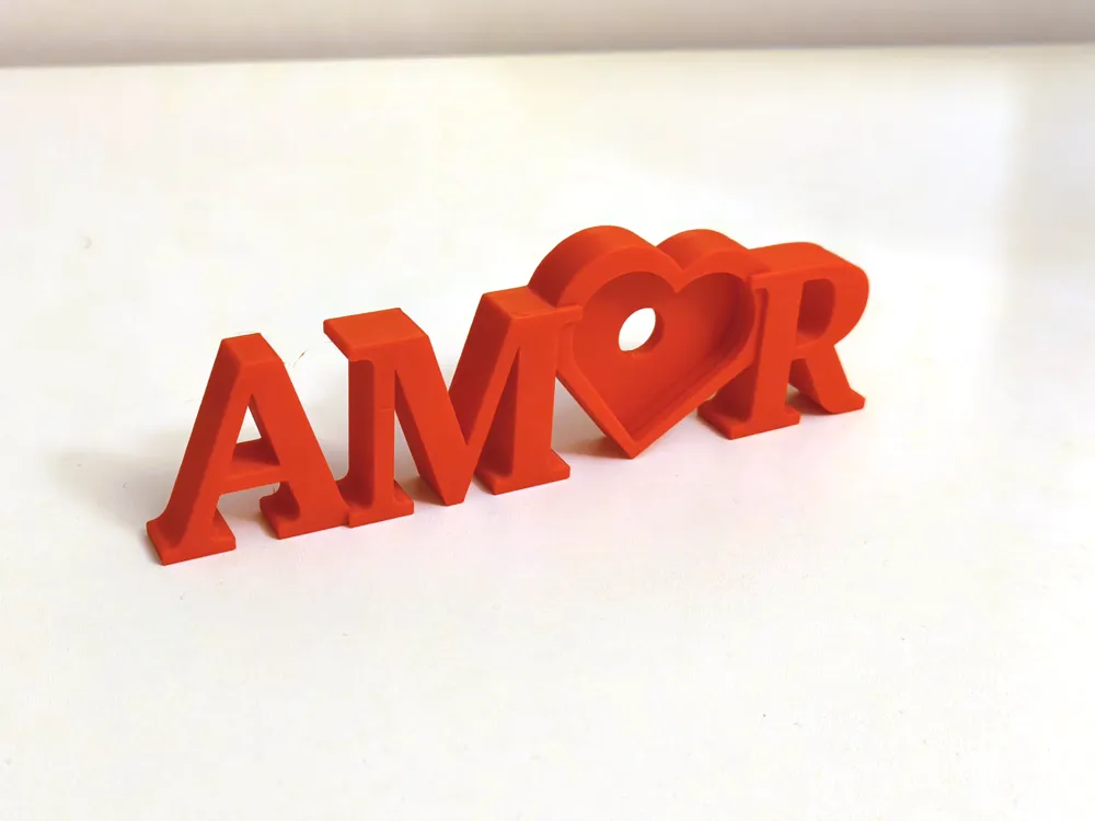 Love Frame "Amor" - Valentines Day - Free 3D Print Model - MakerWorld
