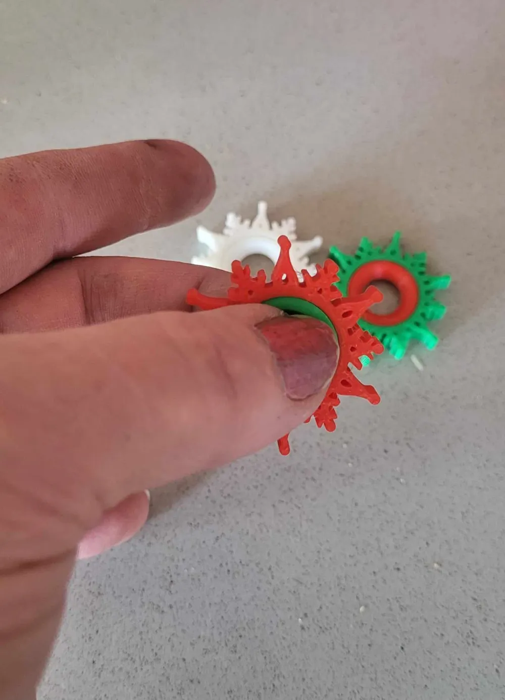 Snow Flake Spinner Fidget : Christmas Edition - Free 3D Print Model ...