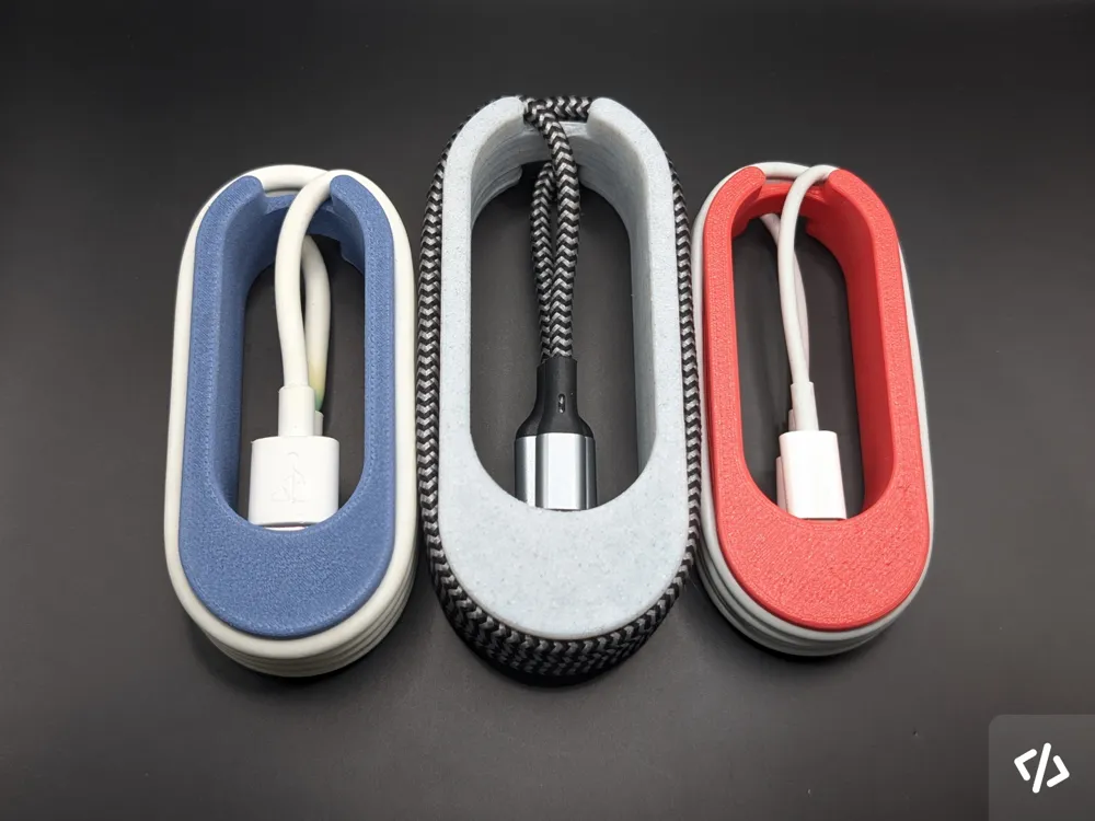 Cable Caddy - Usb/UsbC Travel Cable Organizer - Free 3D Print Model ...