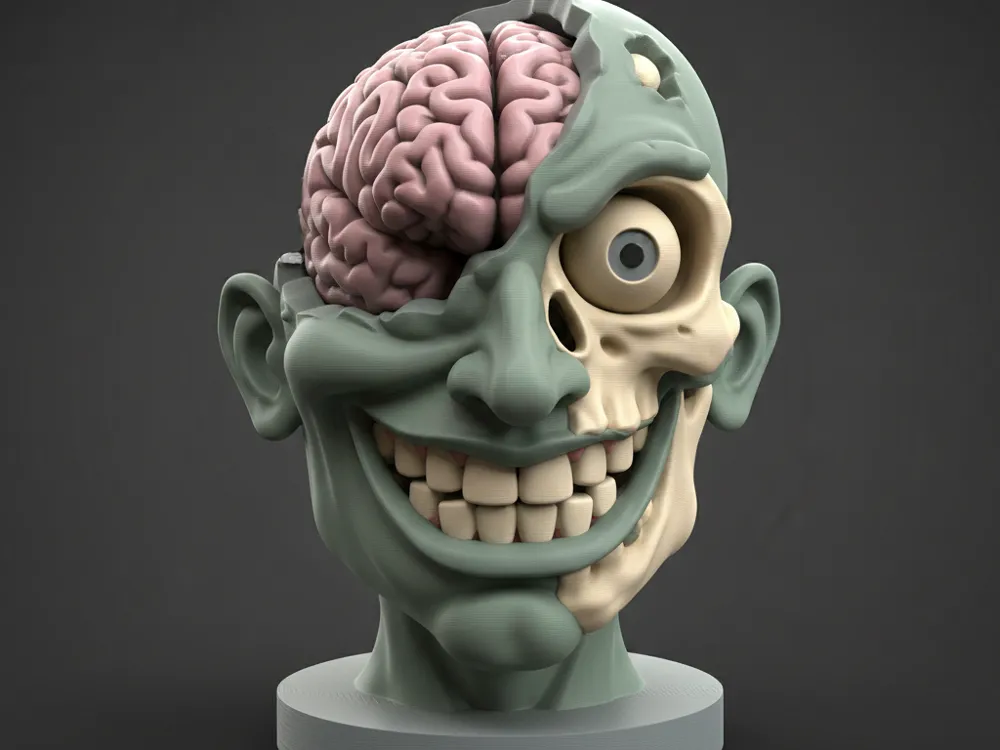 The Zombie Brain - Free 3D Print Model - MakerWorld