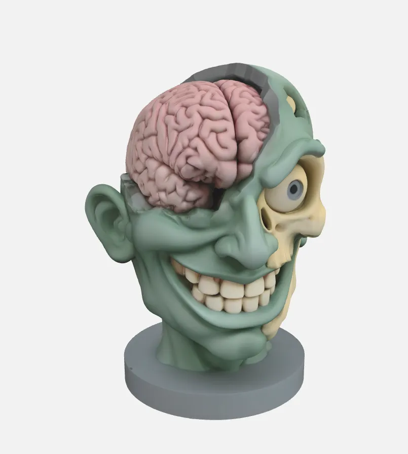 The Zombie Brain - Free 3D Print Model - MakerWorld