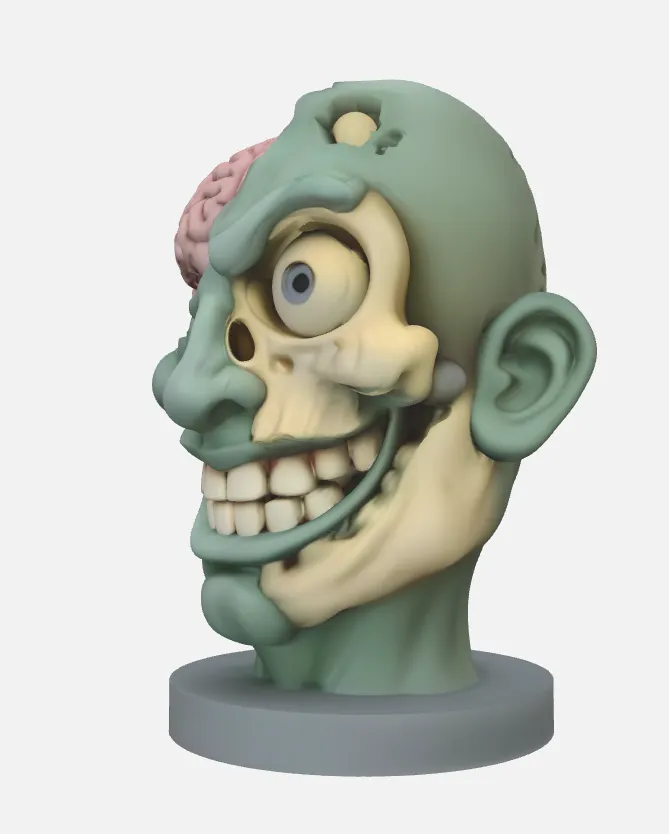 The Zombie Brain - Free 3D Print Model - MakerWorld