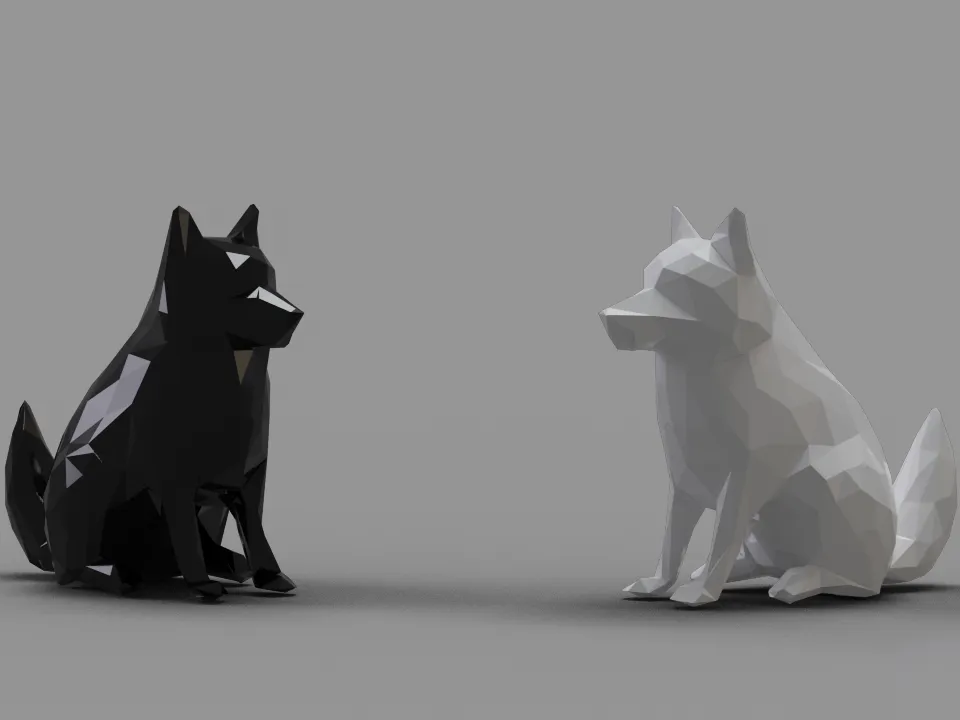 Low Poly Wolf Figure (NO SUPPORTS) - Free 3D Print Model - MakerWorld