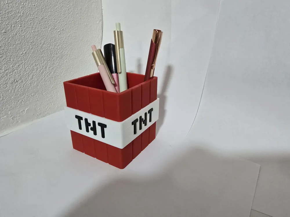 TNT Block Pen Stand/Rack - Free 3D Print Model - MakerWorld