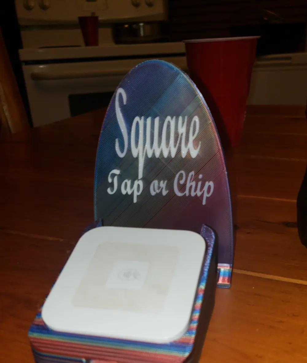 Square Pay Sign (Plate Only) by Chase3dMakerWorld: Download Free 3D Models