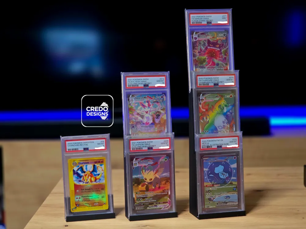 Pokémon PSA/CGC/Beckett Slab Display Stand - Free 3D Print Model ...