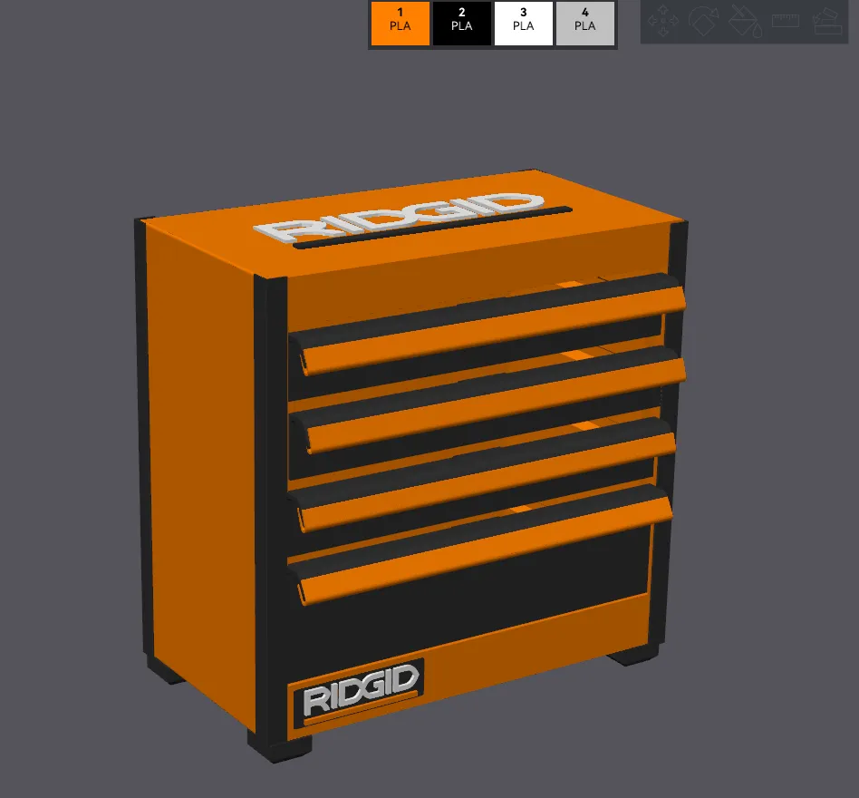 Ridgid Mini Desktop Toolbox Remixed by CeeDog99 - MakerWorld
