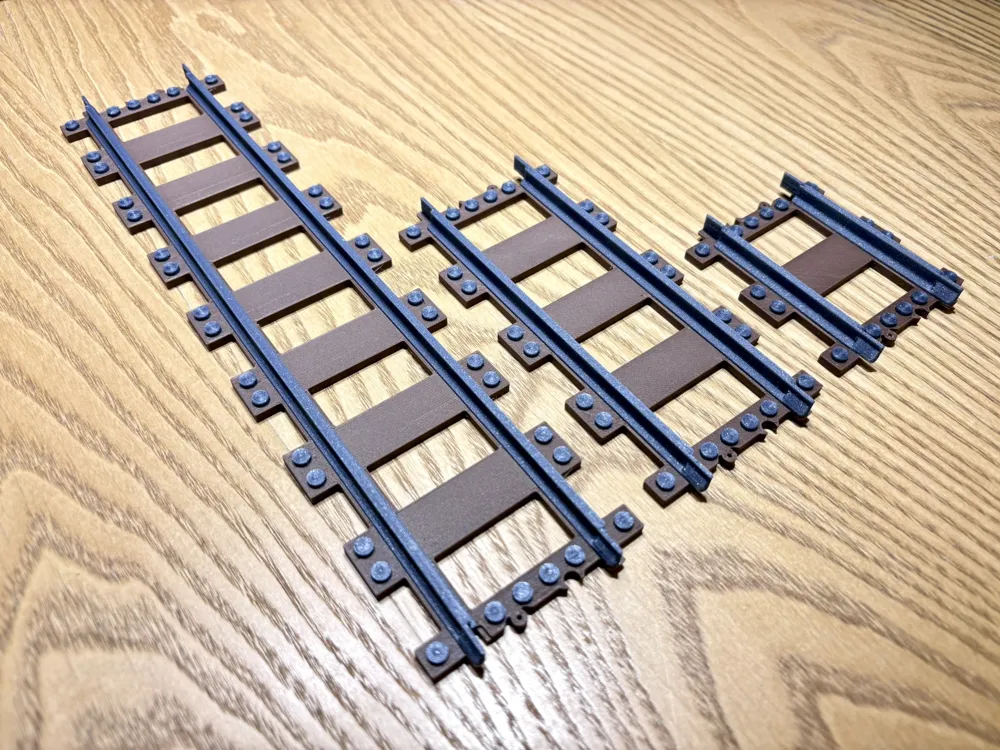 Brick Train Track (L-Gauge) - Straight tracks Remixed by Christoffer Å ...