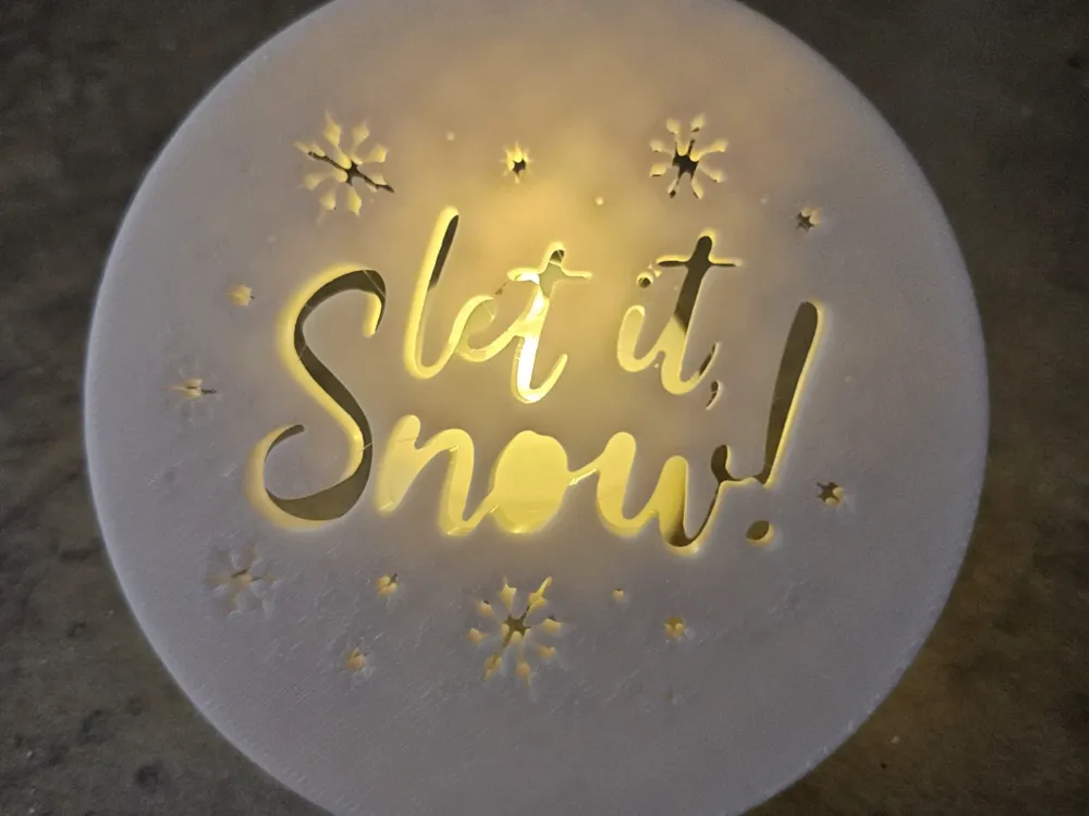 "Let it snow" drink coaster by semiscool MakerWorld: Download Free 3D ...