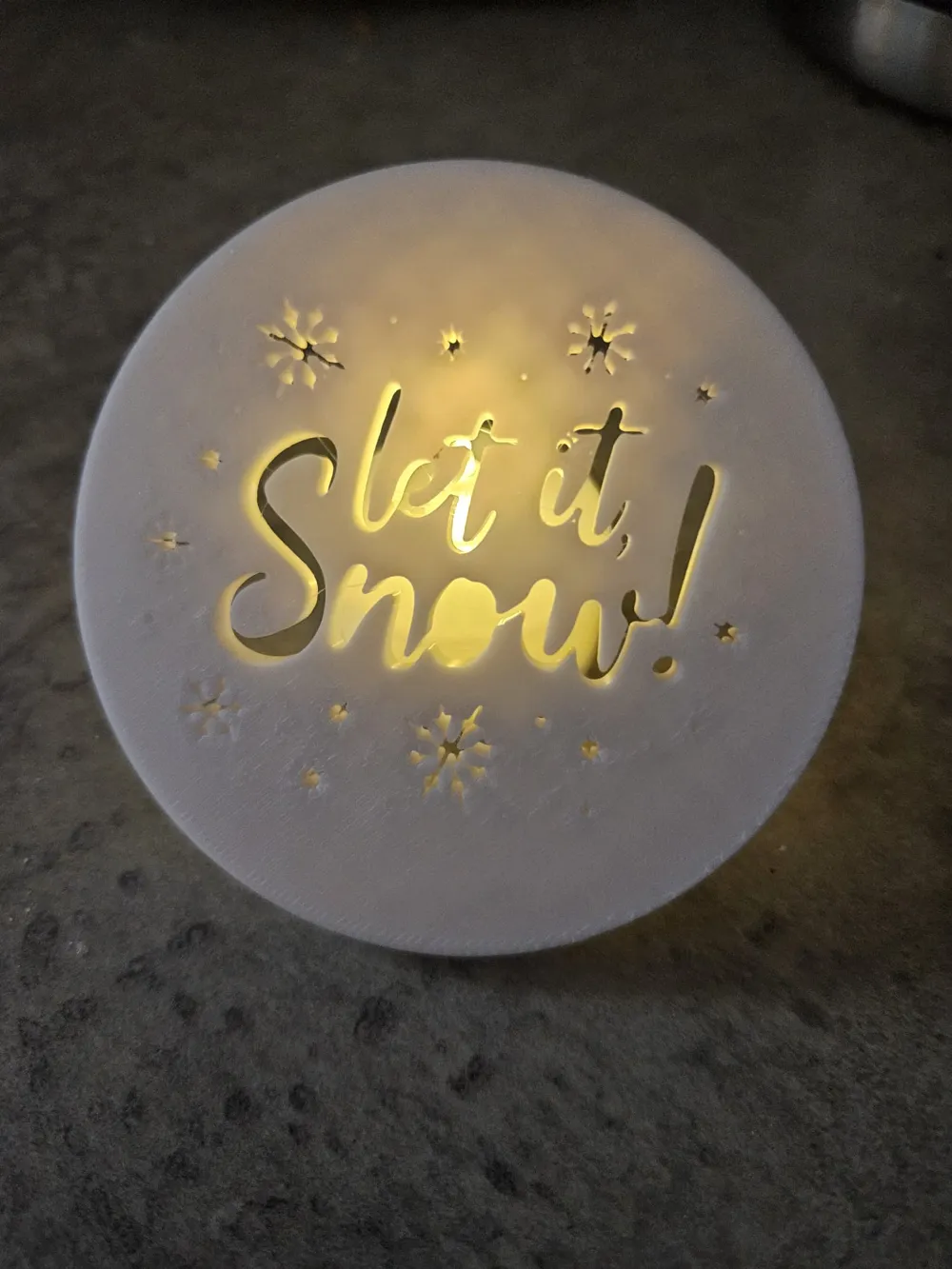 "Let it snow" drink coaster by semiscool MakerWorld: Download Free 3D ...