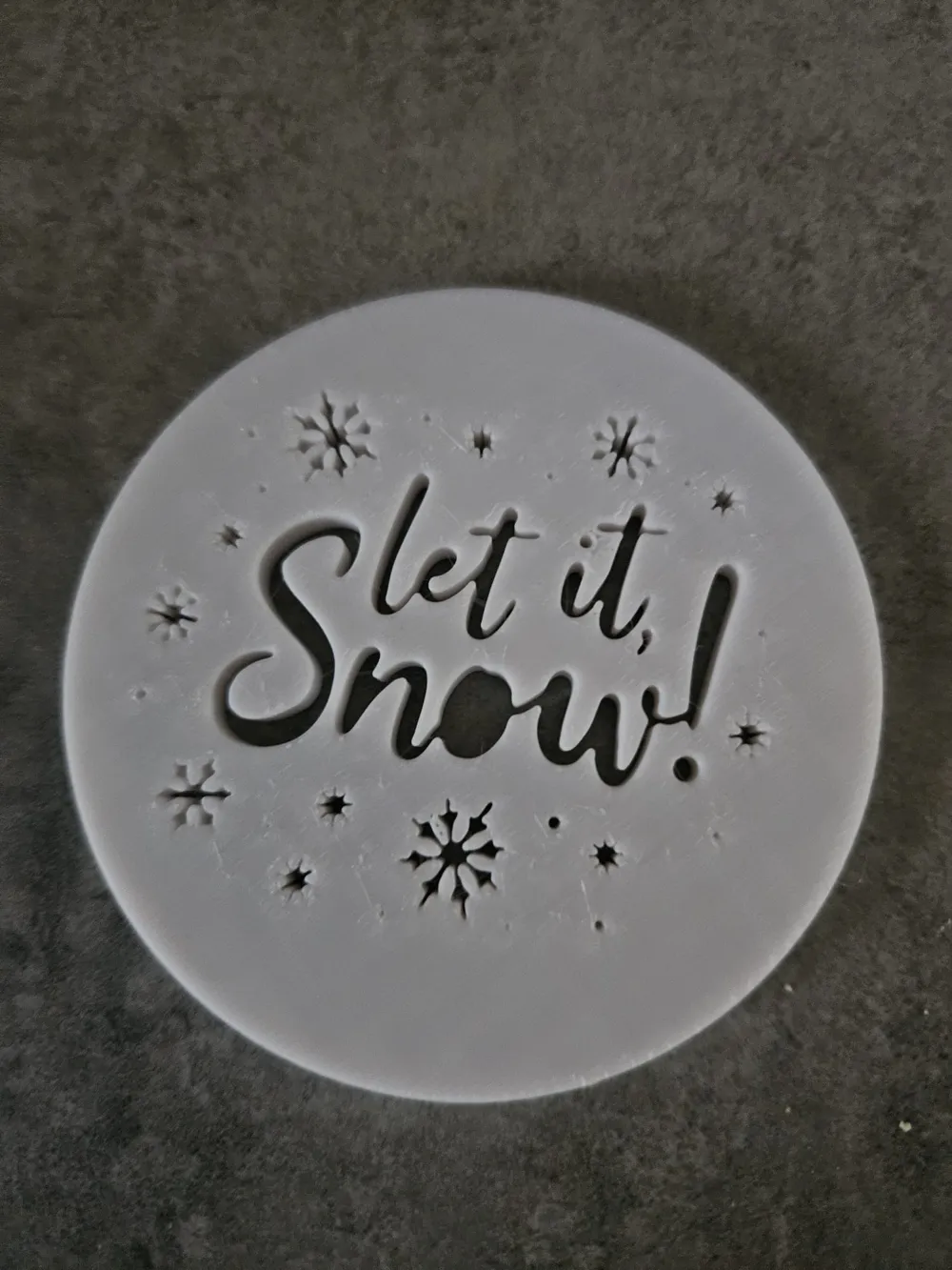 "Let it snow" drink coaster by semiscool MakerWorld: Download Free 3D ...