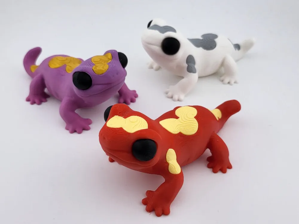Kawaii cute Gecko Lizard Toy Stylized no ams - Free 3D Print Model ...