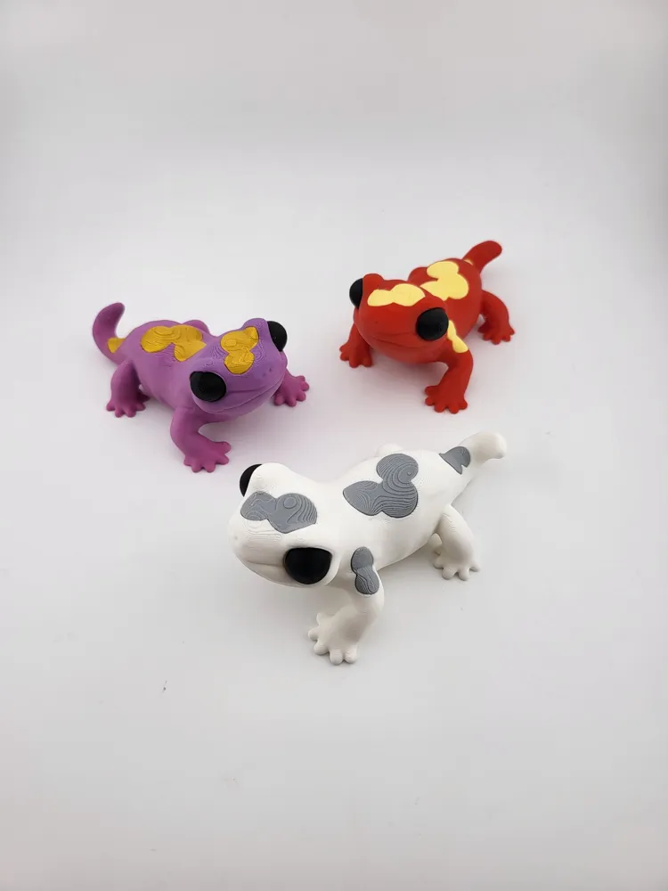 Kawaii cute Gecko Lizard Toy Stylized no ams - Free 3D Print Model ...