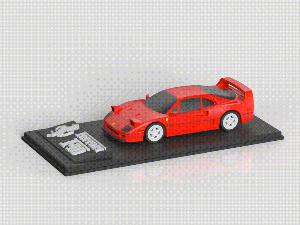 【Ferrari】Ferrari F40 1/64 Body, Movable Tires by SAMPAN棱界复刻 MakerWorld: Download Free 3D Models
