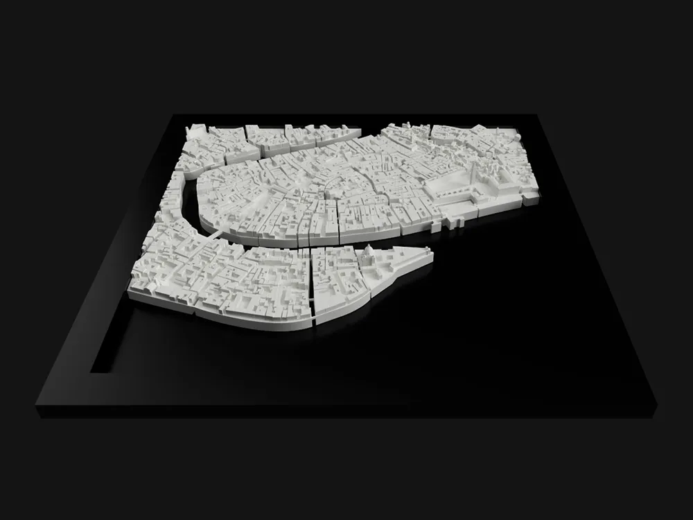 VENICE 3D CITY FRAME SQUARE PICTURE - Free 3D Print Model - MakerWorld