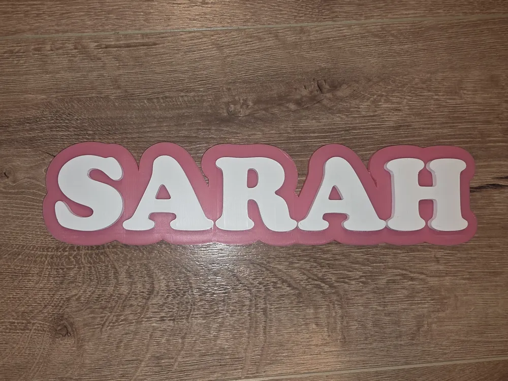 Door sign Sarah - Free 3D Print Model - MakerWorld
