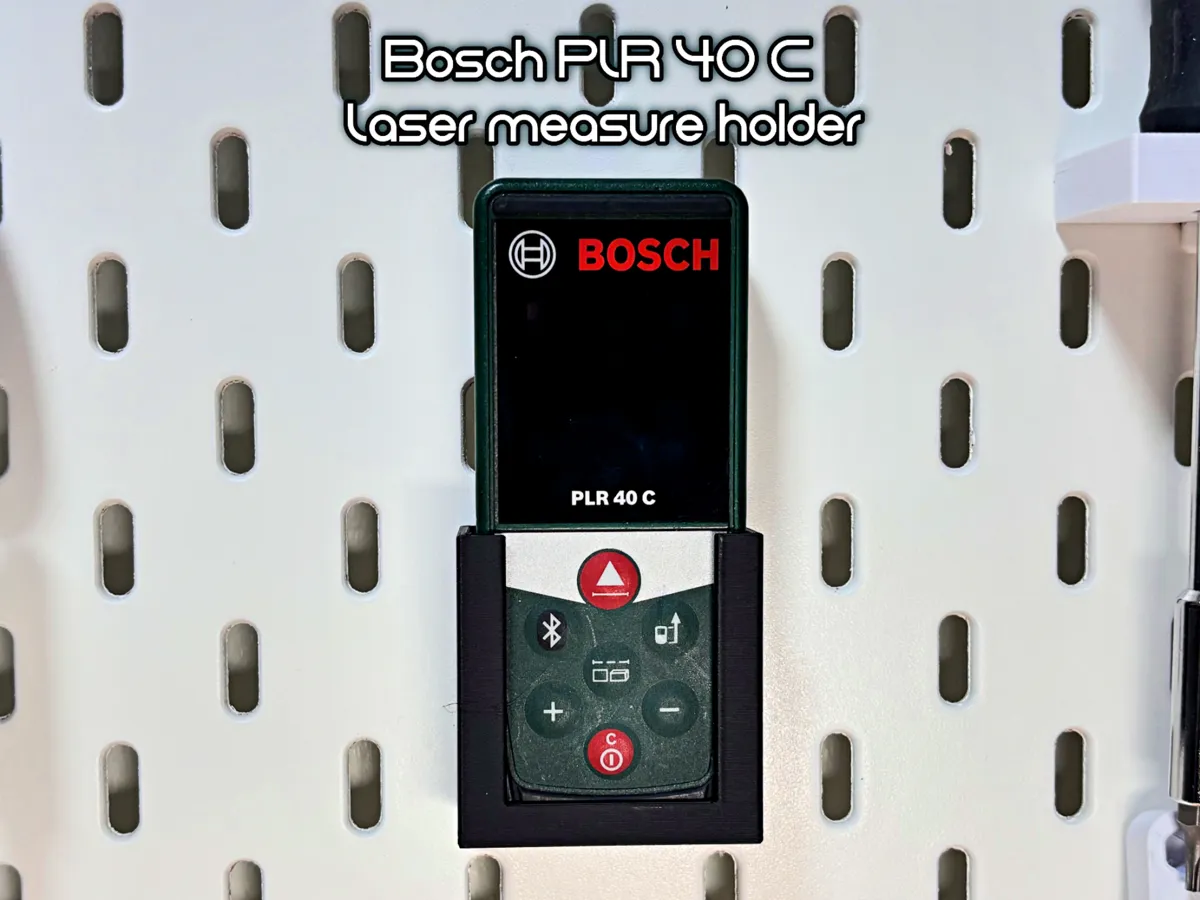Bosch PLR 40 C Laser Measure - Skadis Holder - Free 3D Print Model ...