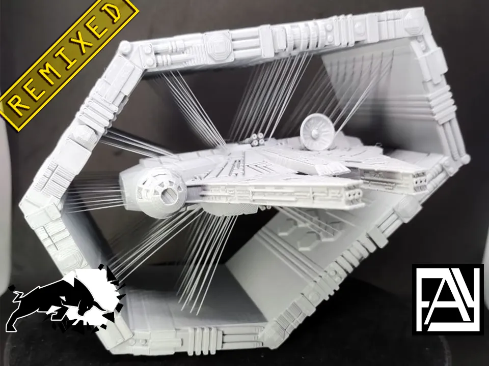 Suspended Millennium Falcon Remixed by fay3dlab - MakerWorld