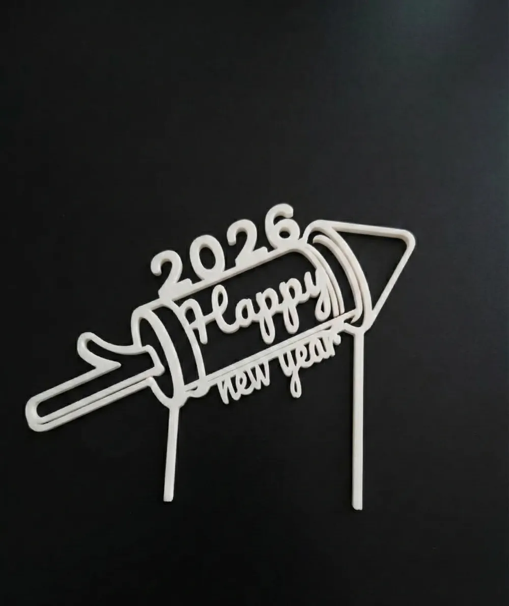New Year's Eve Rocket 2026 - Free 3D Print Model - MakerWorld