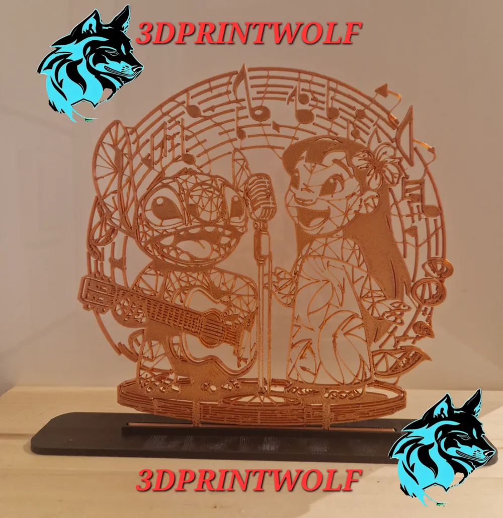 Geometric Low Poly Lilo and Stitch V.1 muise by 3DPrintWolf - MakerWorld