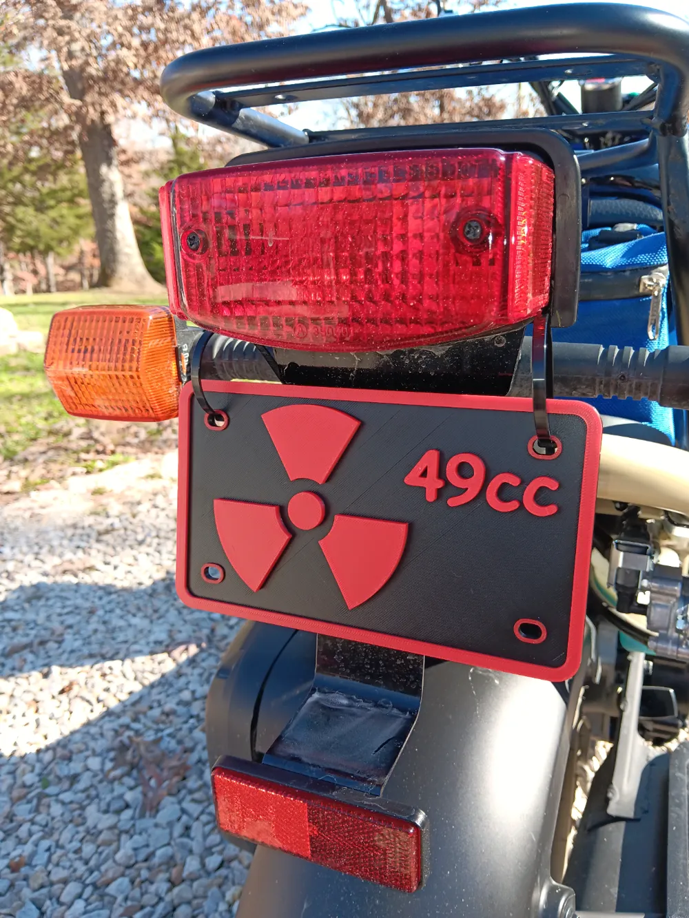 Atomic 49cc scooter license plate - Free 3D Print Model - MakerWorld