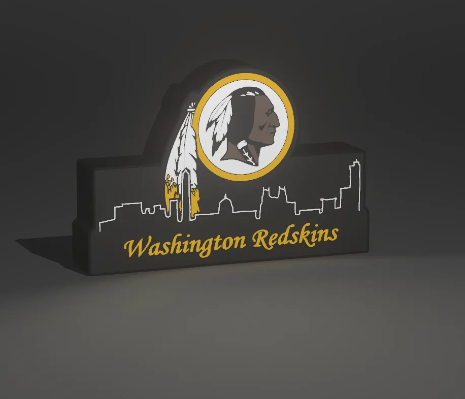 Lightbox Washington Redskins with skyline! by Rotterdam_3d_Art ...