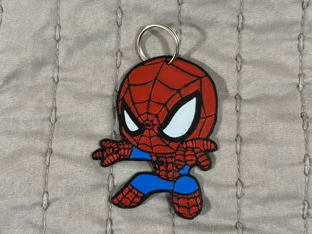 Spiderman keychain by NateMcknugget - MakerWorld