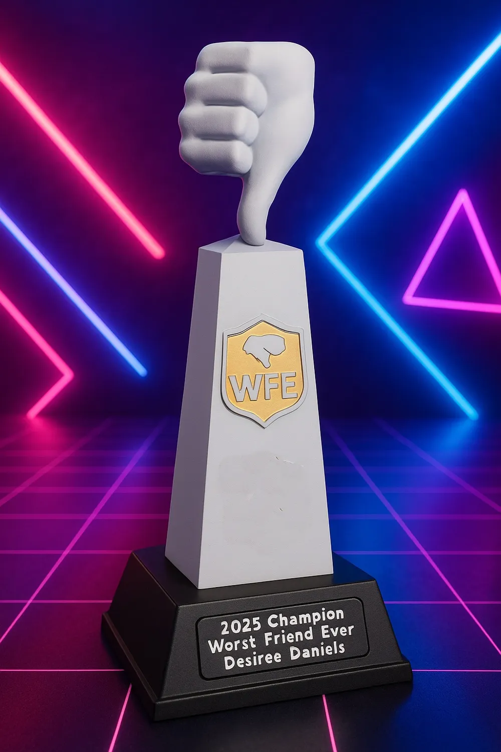 Worst Friend Ever Trophy by Dehydrate7 MakerWorld: Download Free 3D Models