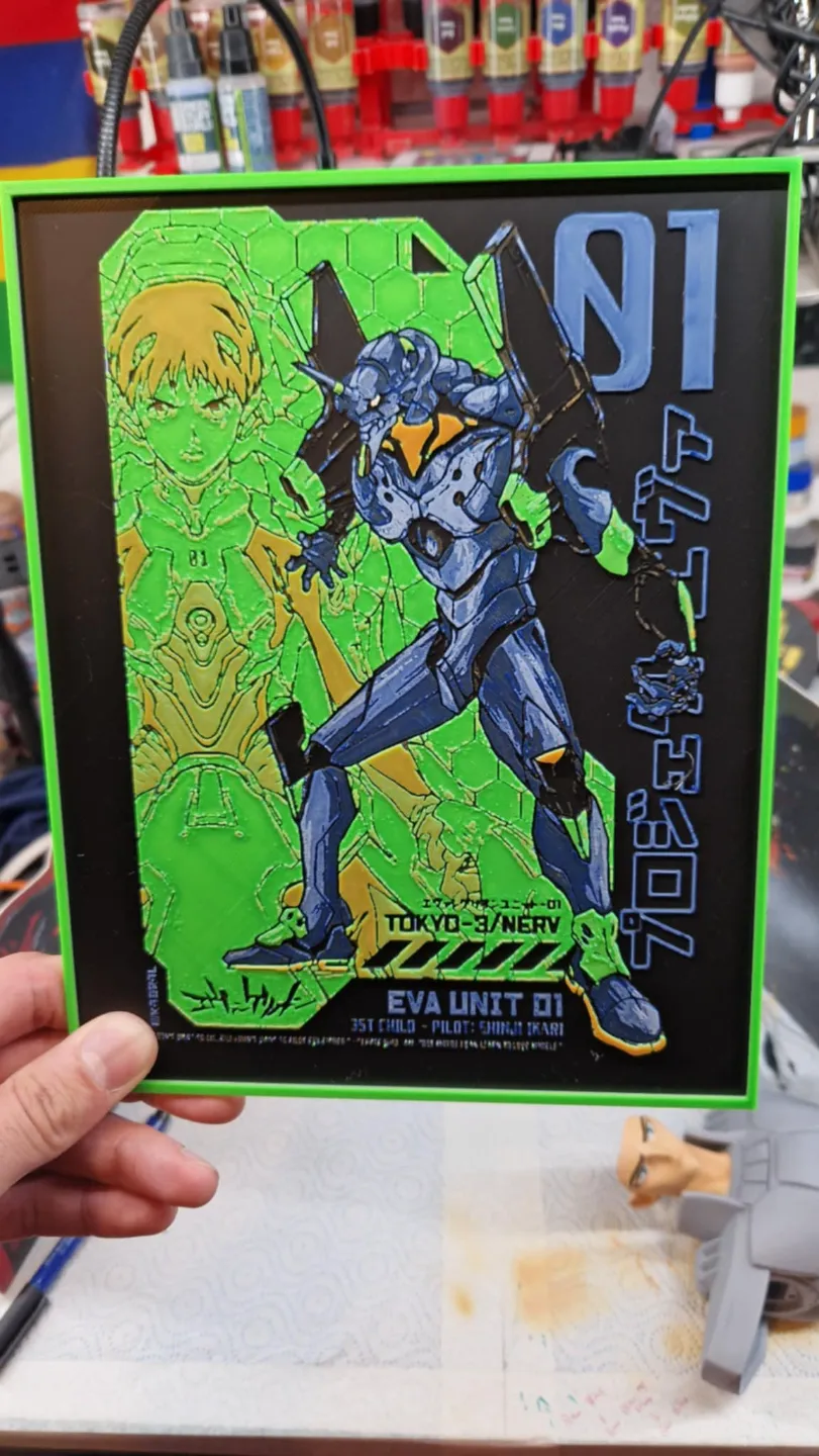 Evangelion Hueforge - Eva 01 by Dakiren - MakerWorld