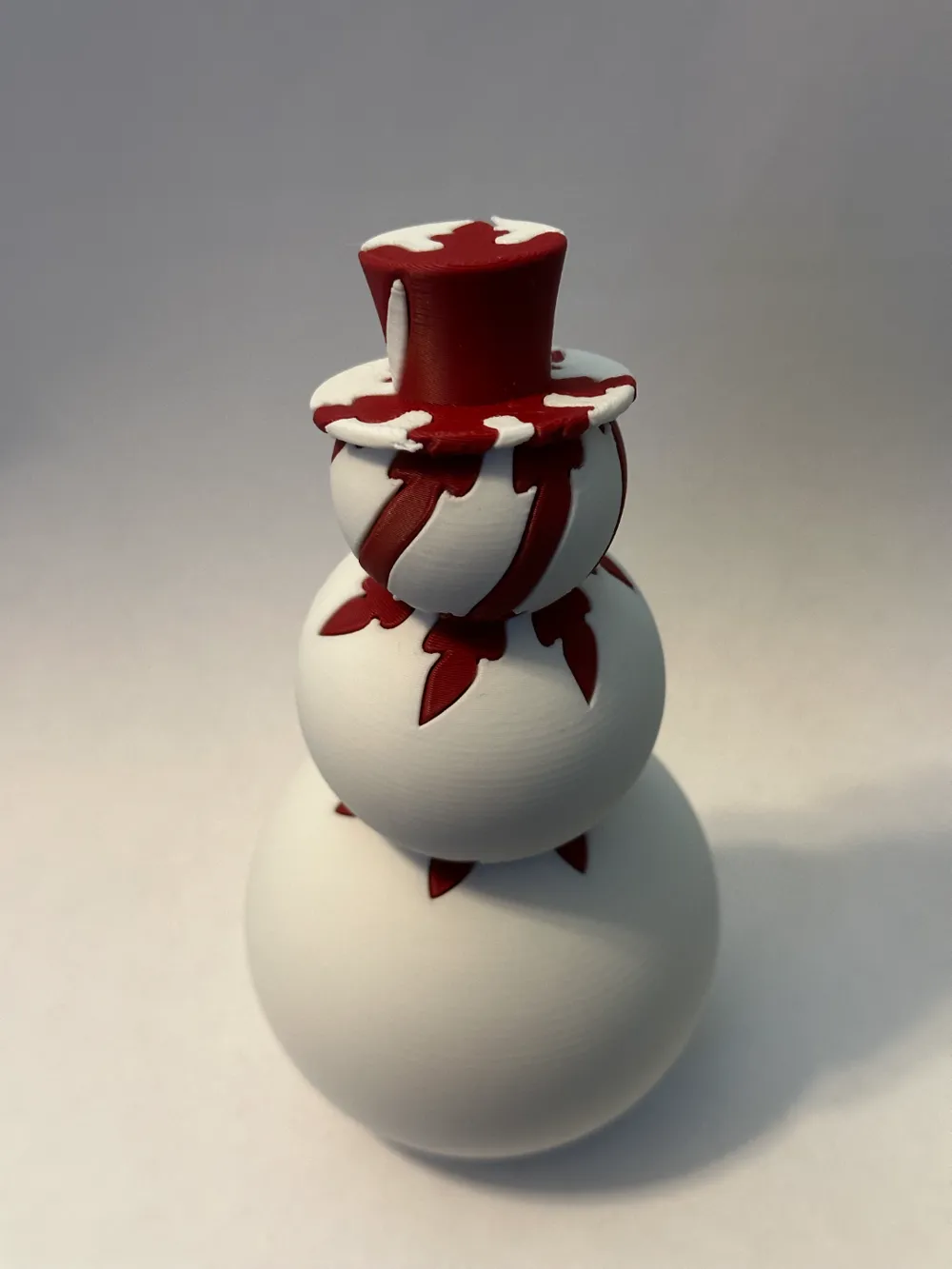 Snowman with hat, snowflake passthrough - Free 3D Print Model - MakerWorld