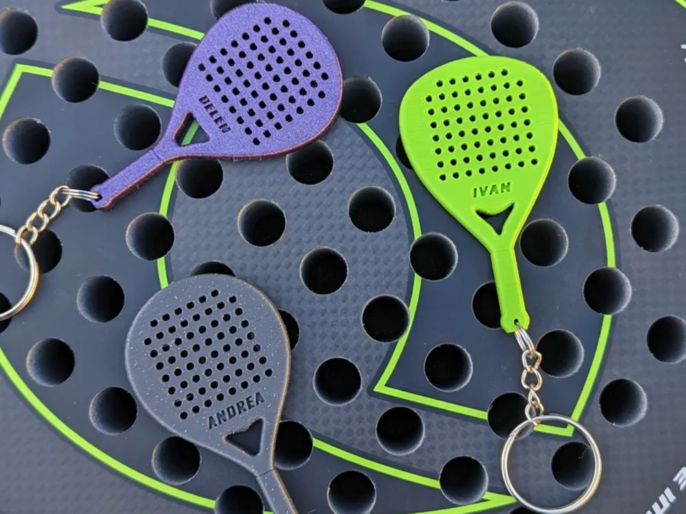Padel Racket Keychains | Customizable by custom3dmodels MakerWorld ...